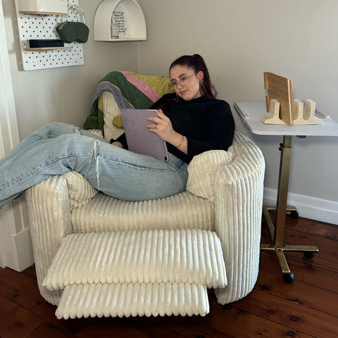 Fluff Daddy Recliner Arm Chair | Off White