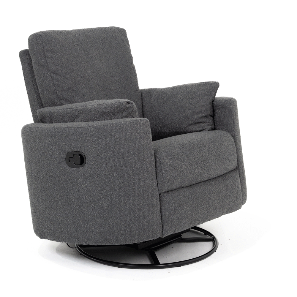 Fluff Mumma Glider Recliner Arm Chair | Steel – Fluff Daddy